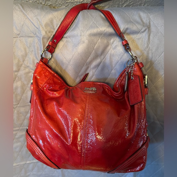 Coach | Bags | Coach Red Patent Leather Shoulder Bag | Poshmark
